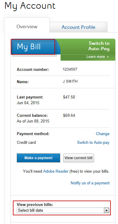 Find a copy of a past bill - Support - Bell Aliant