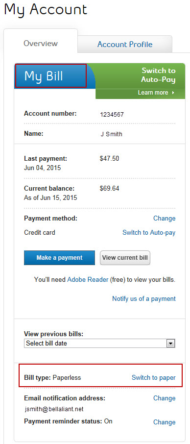 Turn off paperless billing - Support - Bell Aliant
